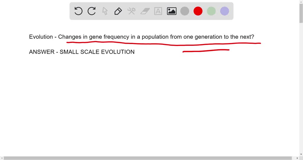 SOLVED: Which term describes changes in gene frequency in a population ...