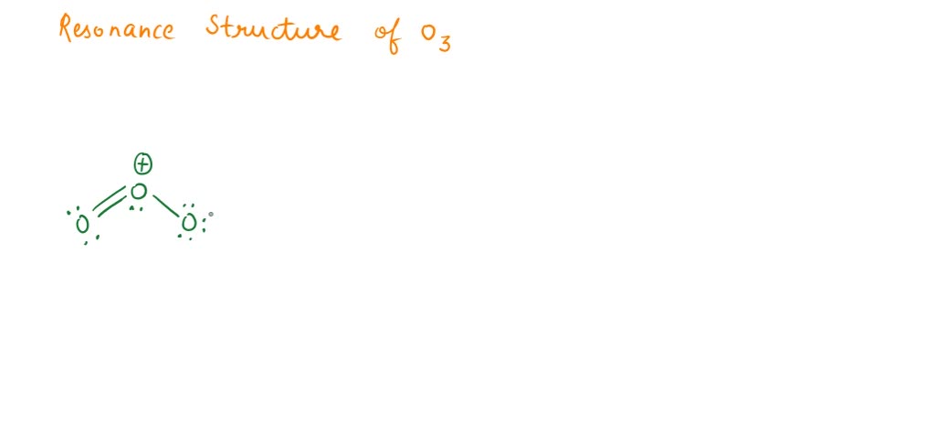SOLVED: Then draw two resonance structures for ozone, O3: The ...