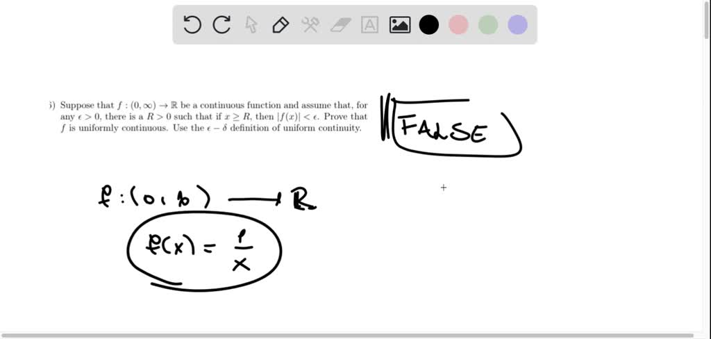 SOLVED: Prove without using the definition of uniform continuity that f :[-5,5] R defined by f(z ...