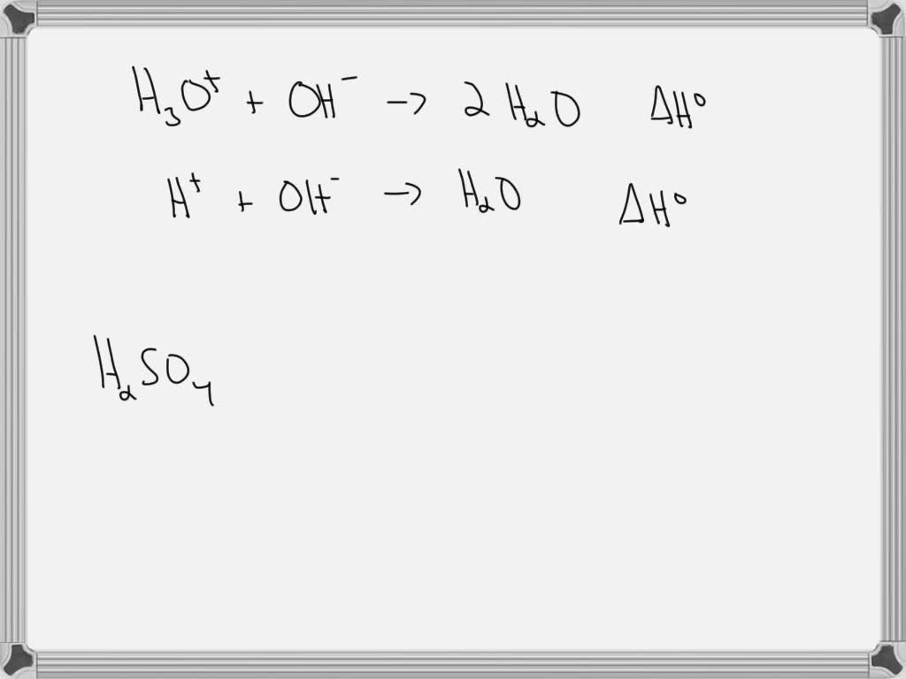SOLVED: Explain why the enthalpy change of neutralisation of one mole of sulfuric acid, H2SO4 ...