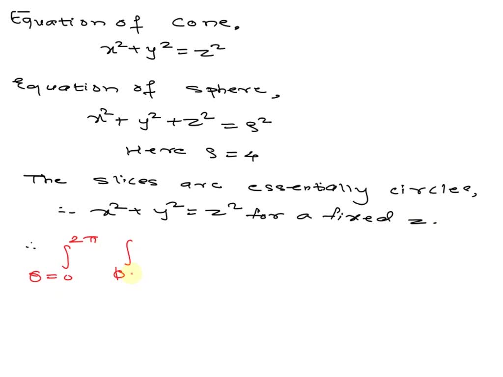Suppose the solid W in the figure is a cone centered about the positive ...