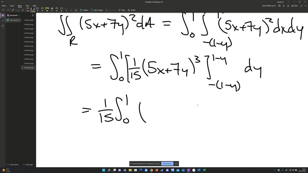 SOLVED: point) Suppose R is the triangle with vertices (1,0), (0, 1 ...