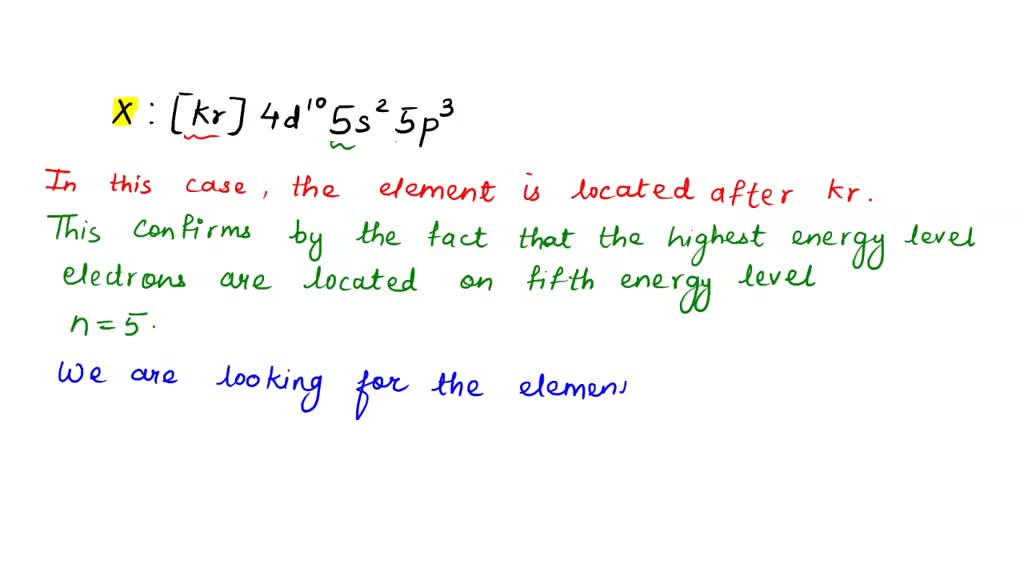 element whose atoms have the electron configuration [Kr] 4d10 5s2 5p3
