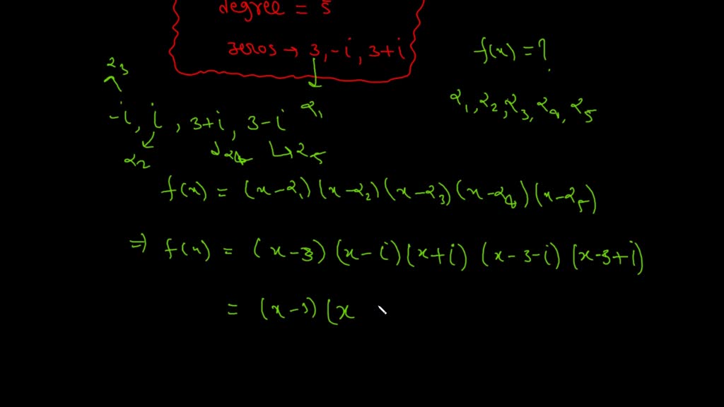 SOLVED: Form a third-degree polynomial function with real coefficients, with leading coefficient ...