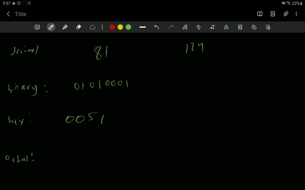 Solved Convert Decimal Number 81 And 124 Into Binary Octal And Hexadecimal Number System