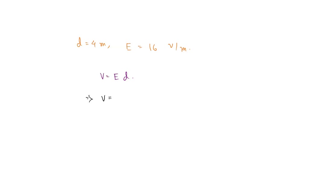 SOLVED: Suppose the electric field between two points separated by 9 ... SOLVED: Suppose the electric field between two points separated by 9 ...