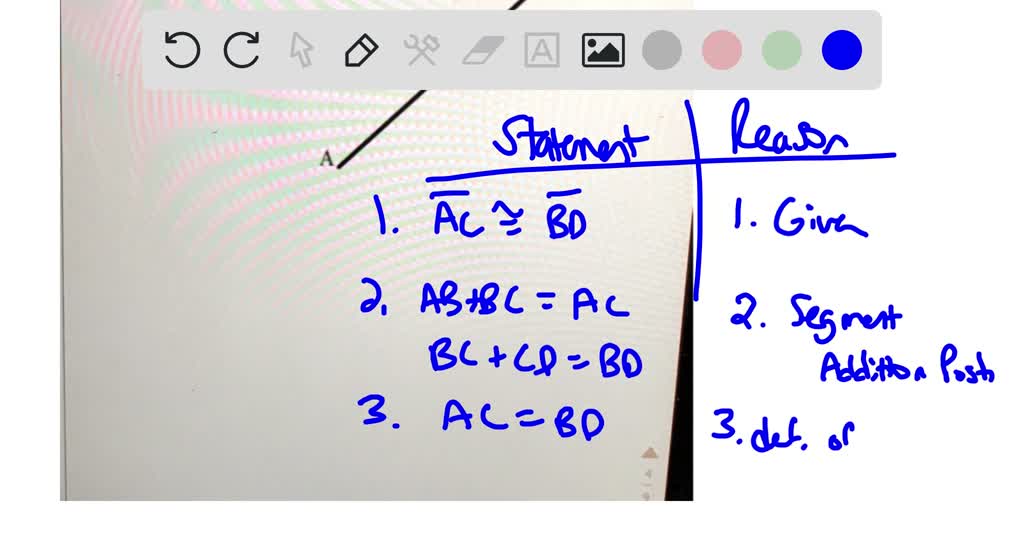 SOLVED: 19. In Fig., if AC = BD, then prove that AB = CD.