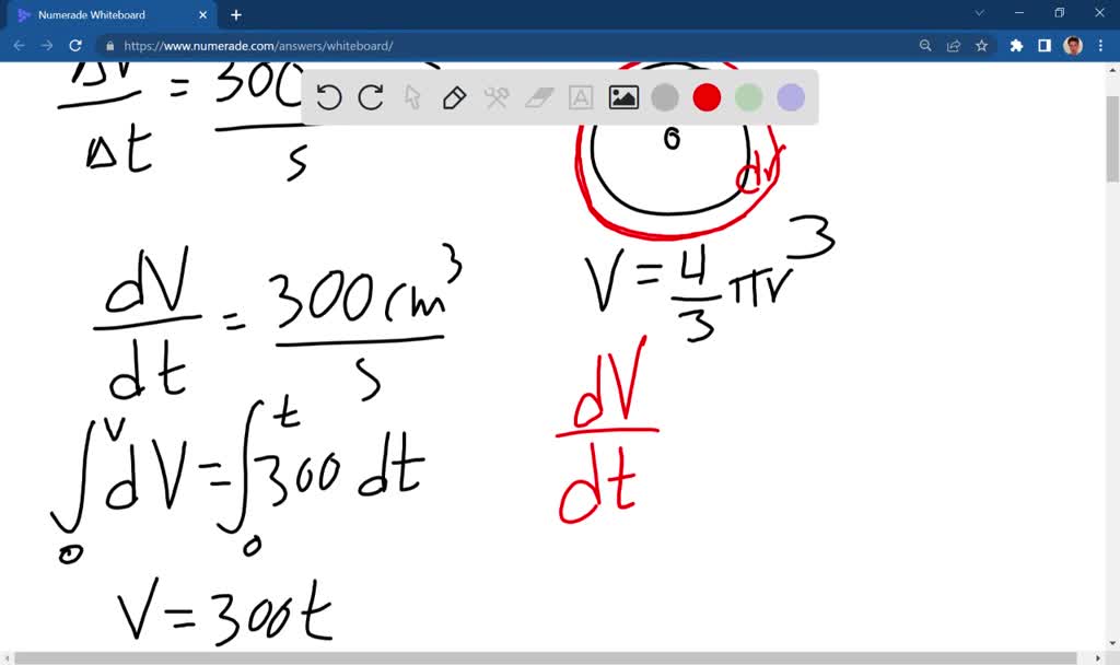 SOLVED: spherical balloon is being inflated and the radius of the ...