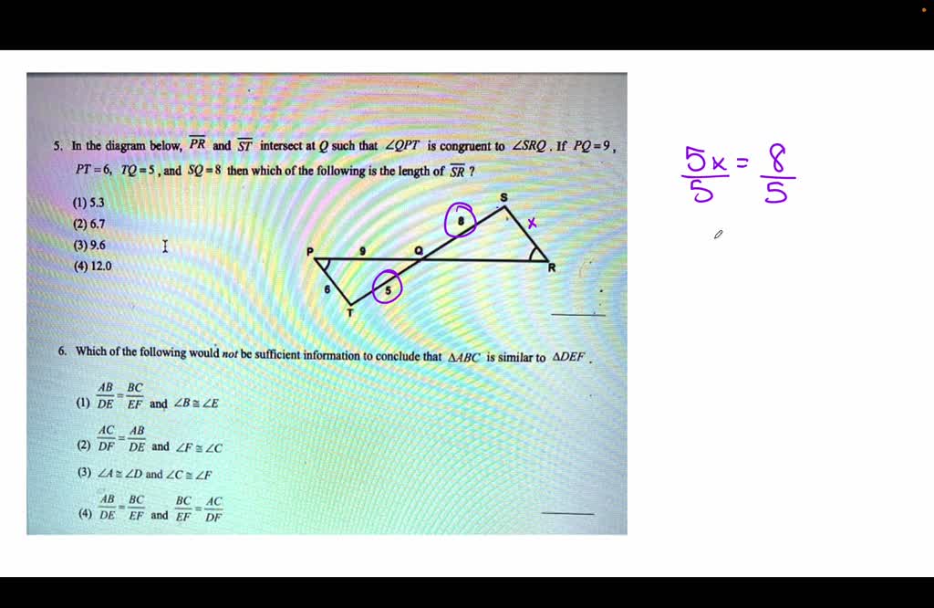 SOLVED: 3. In the diagram shown; ASTU and ARTV share LT; TU, and ST 12 ...