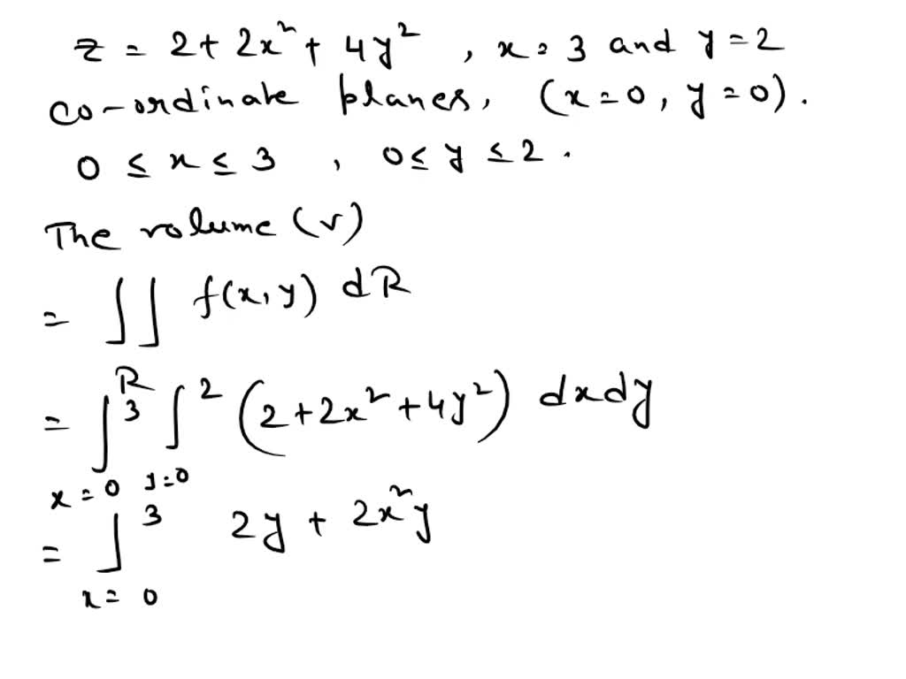 SOLVED: Find the volume of the solid bounded by the elliptic paraboloid ...
