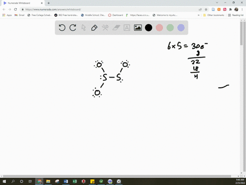 Draw any major resonance form for S2O2, assuming that the S atoms are ...