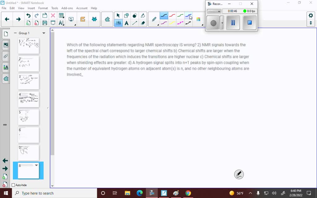 SOLVED: Which one is wrong statement? Choose every correct one 13C NMR uses TMS as solvent. 13C ...