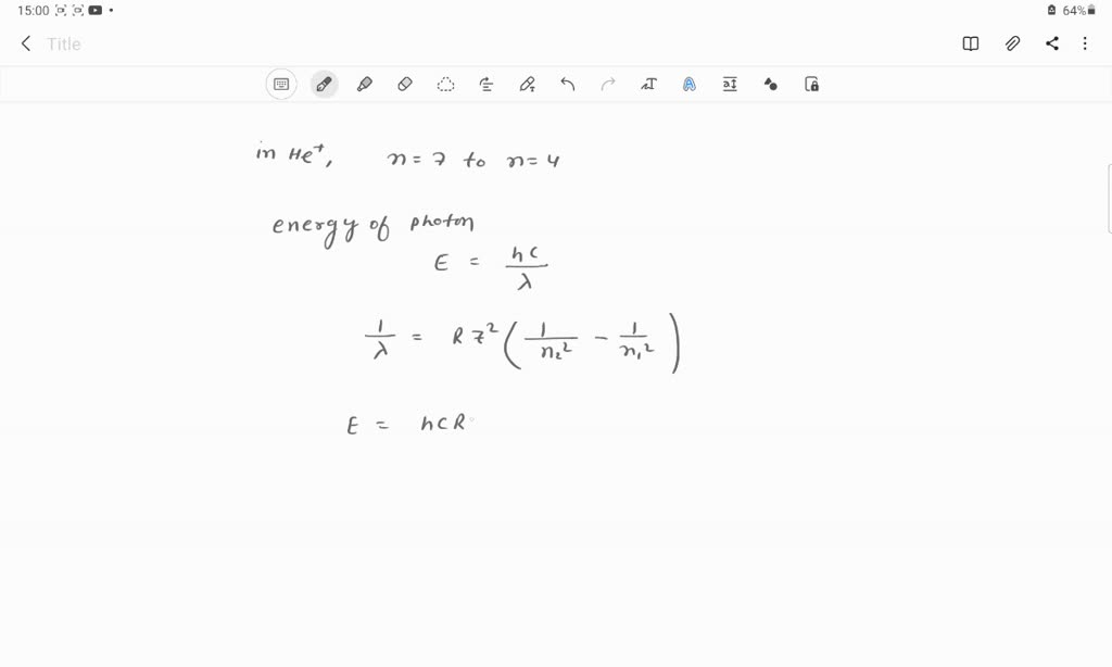 Solved Using The Bohr Model Determine The Energy In Joules Of The