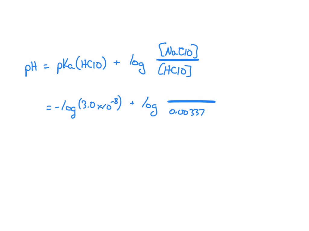 SOLVED: Calculate the pH of a solution containing 0.00337 M ...