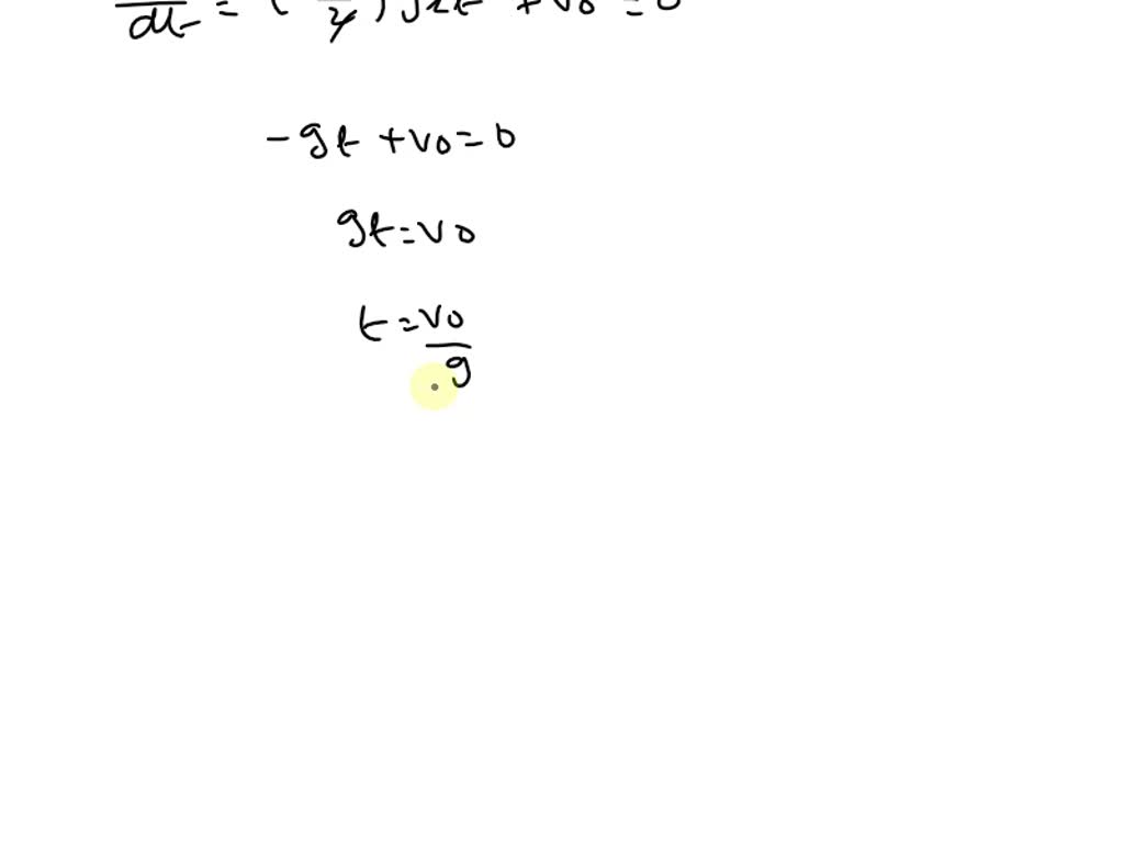 The height of a body moving vertically is given by s = -1/2gt^2 + vot ...