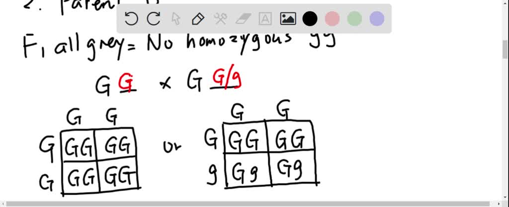 SOLVED: Grey seed color (G) in garden peas is dominant to white seed ...