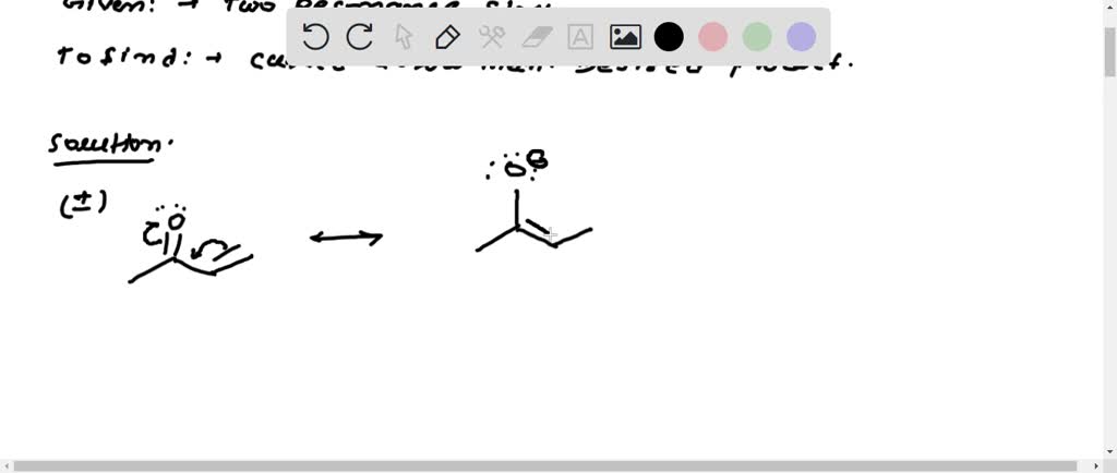 Below are two possible resonance drawings of methylvinyl ketone (MVK ...