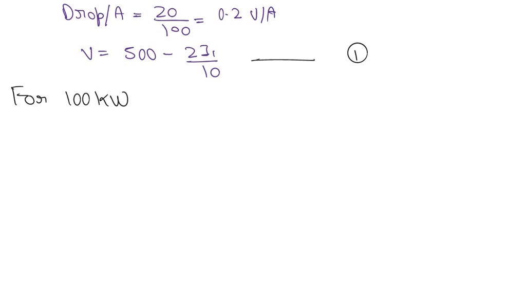 SOLVED: Two shunt generators operating in parallel delivering a total load current of 240 A. One ...