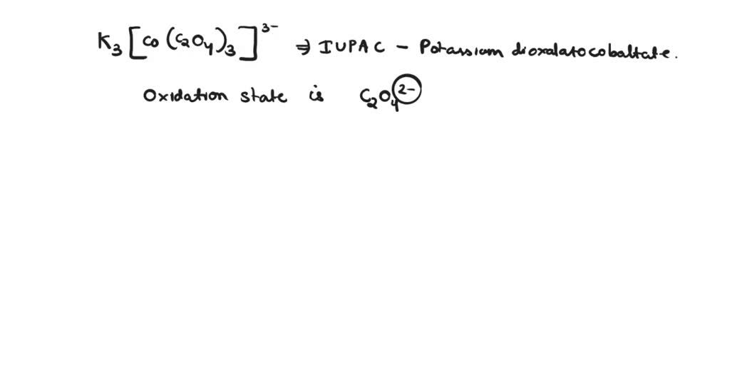SOLVED: Molecule of study: K3[Co(C2O4)3] b) Draw the molecular orbital ...