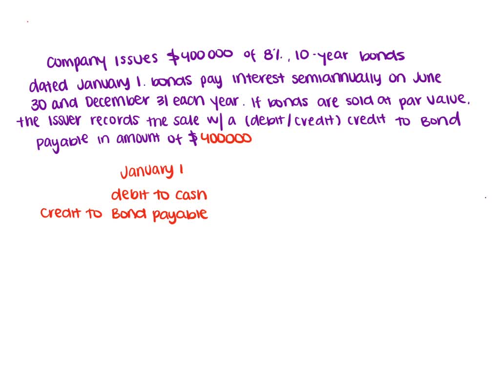 SOLVED: A company issues 50,000 of 8%, 10-year bonds dated January 1 ...