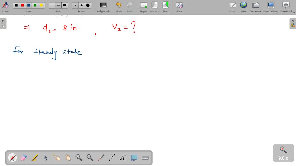 SOLVED: Steady-state flow exists in a pipe that undergoes a gradual expansion from a diameter of ...