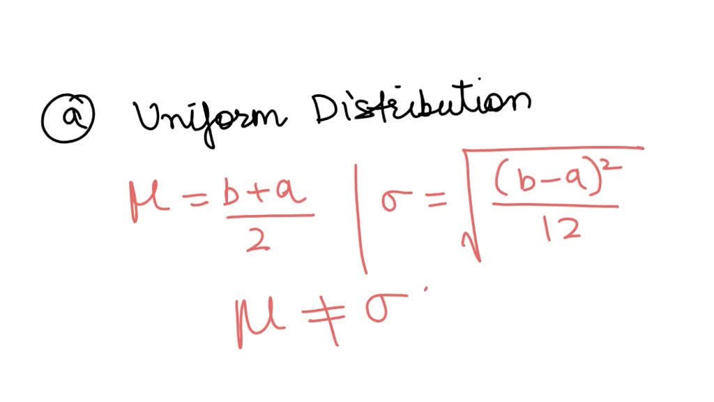 SOLVED: The mean and the standard deviation are the same for which ...