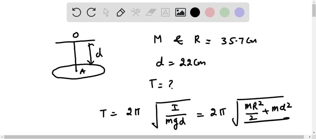 SOLVED: In the figure, a physical pendulum consists of a uniform solid ...
