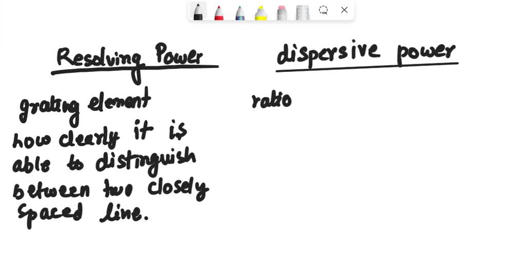 SOLVED What Is The Difference Between Resolving Power And Dispersive SOLVED What Is The Difference Between Resolving Power And Dispersive