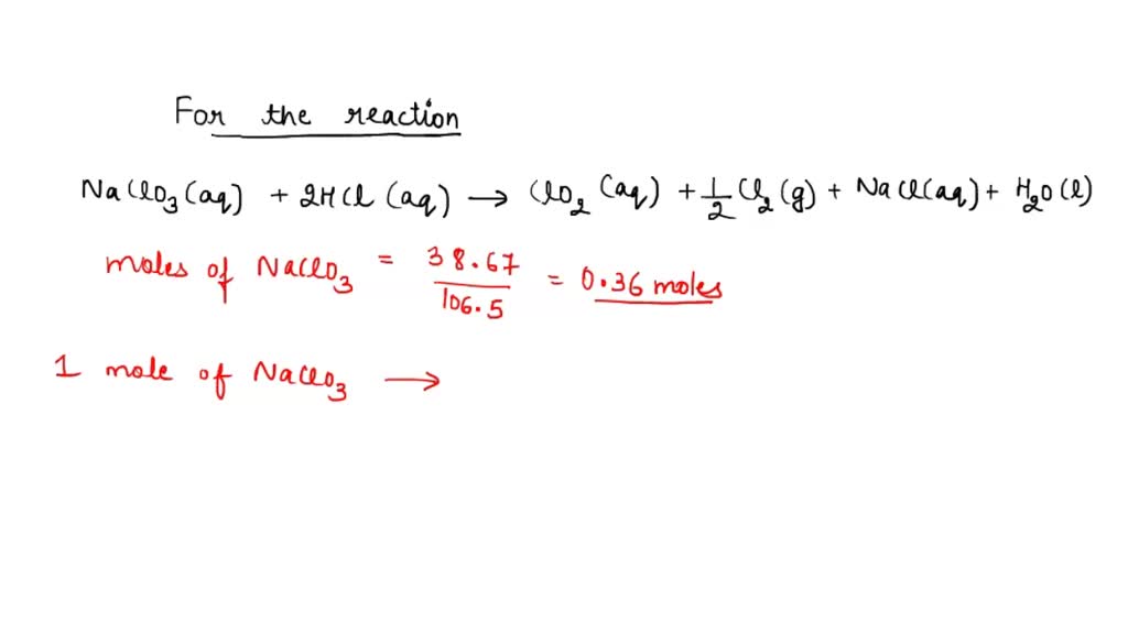 SOLVED: Most of the sodium chlorate, NaClO3, produced in the United ...