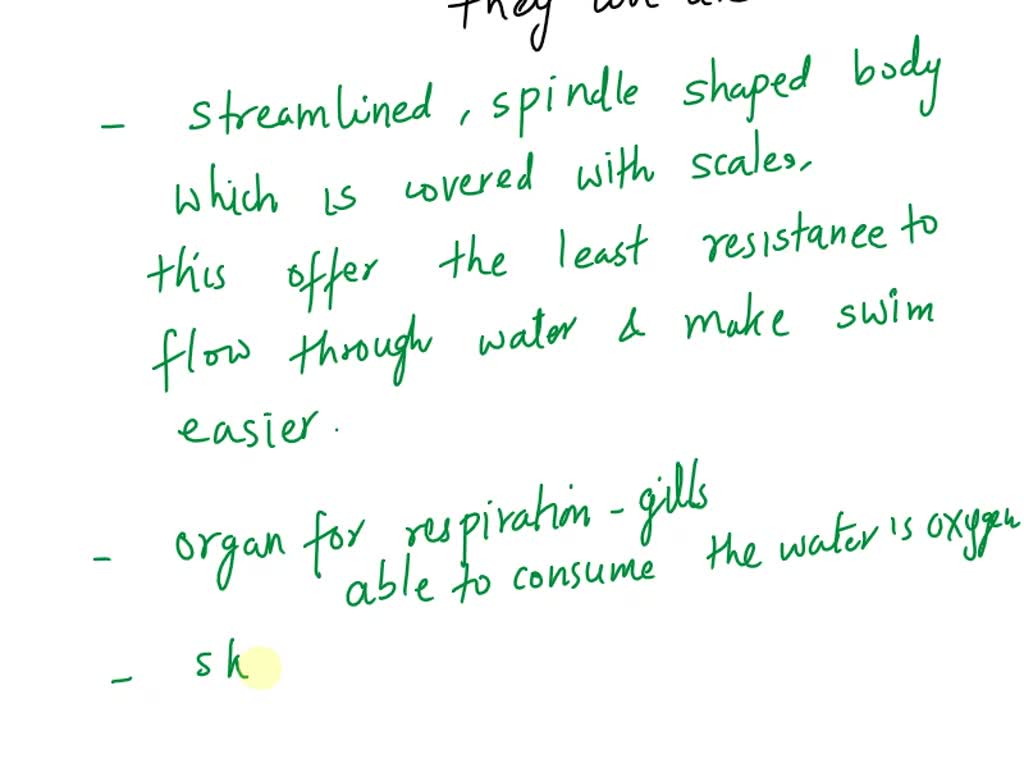 SOLVED: a) What are the main features of fish associated with the ...