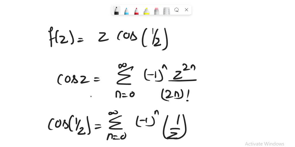 SOLVED: what is the Laurent series of Zcos(1/z) where z = 0?
