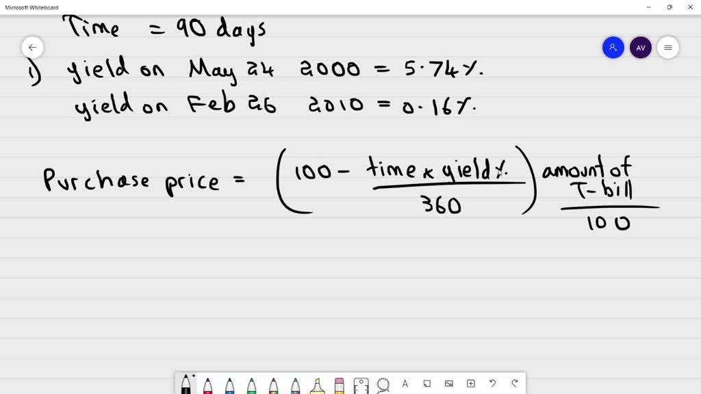 SOLVED: A Government of Canada V39065 issue 90-day T-bill that achieved ...
