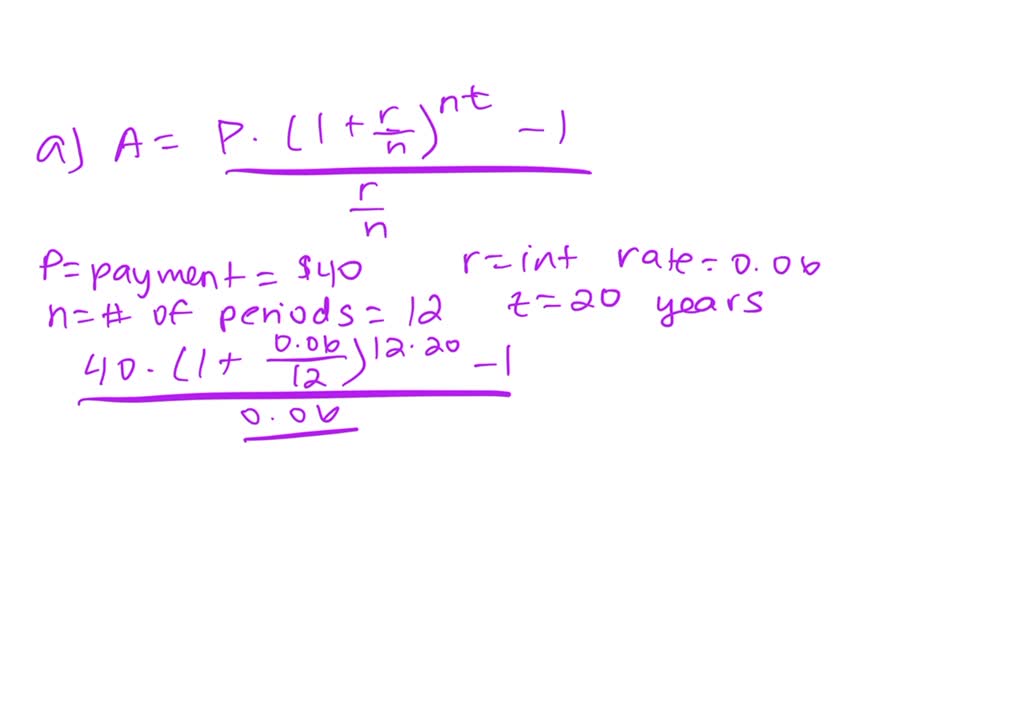 SOLVED: Texts: Use the appropriate formula to find the value of the ...