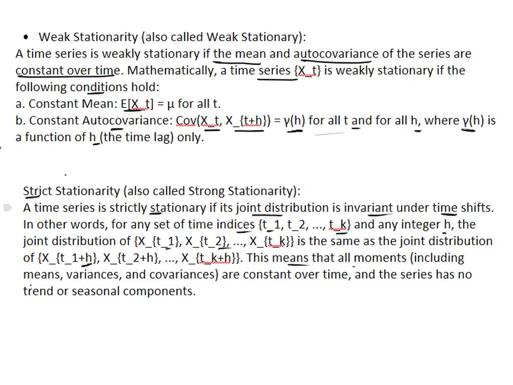 SOLVED: Prove that every weakly stationary Gaussian series is strictly ...