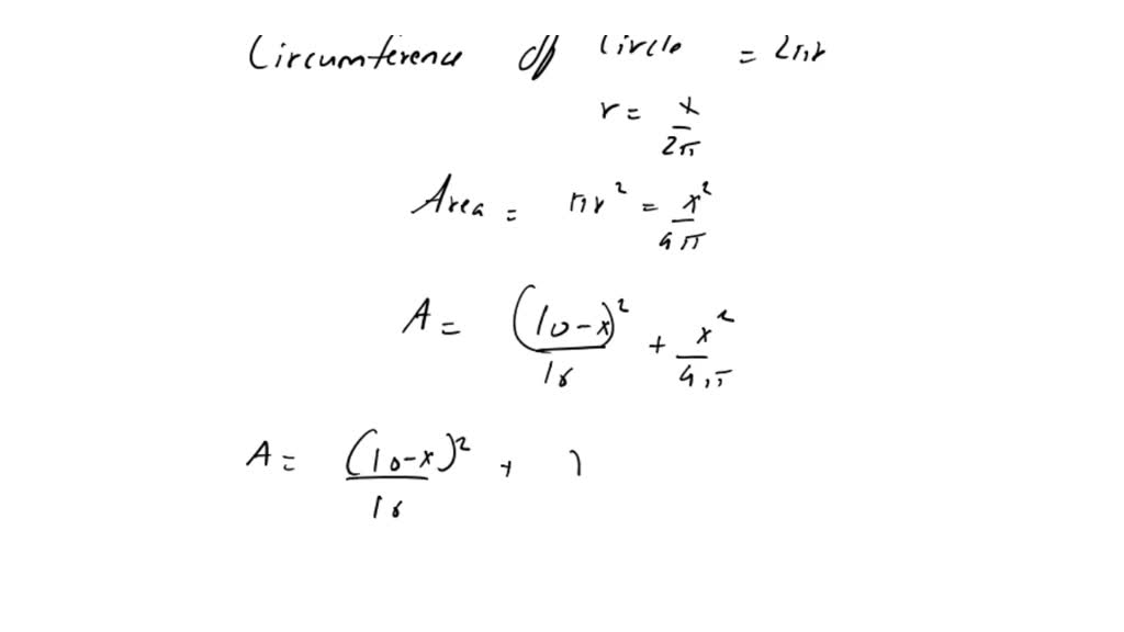 SOLVED: A piece of wire 8 m long is cut into two pieces: One piece is bent into a square and the ...