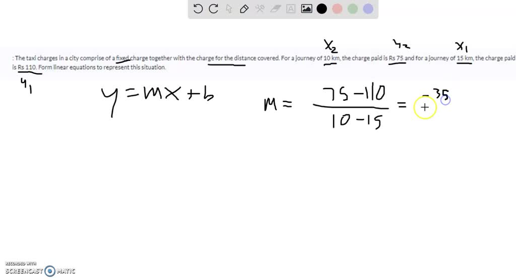 SOLVED: ks eachThe taxi fare in a town is Rs 10 for the first kilometre ...