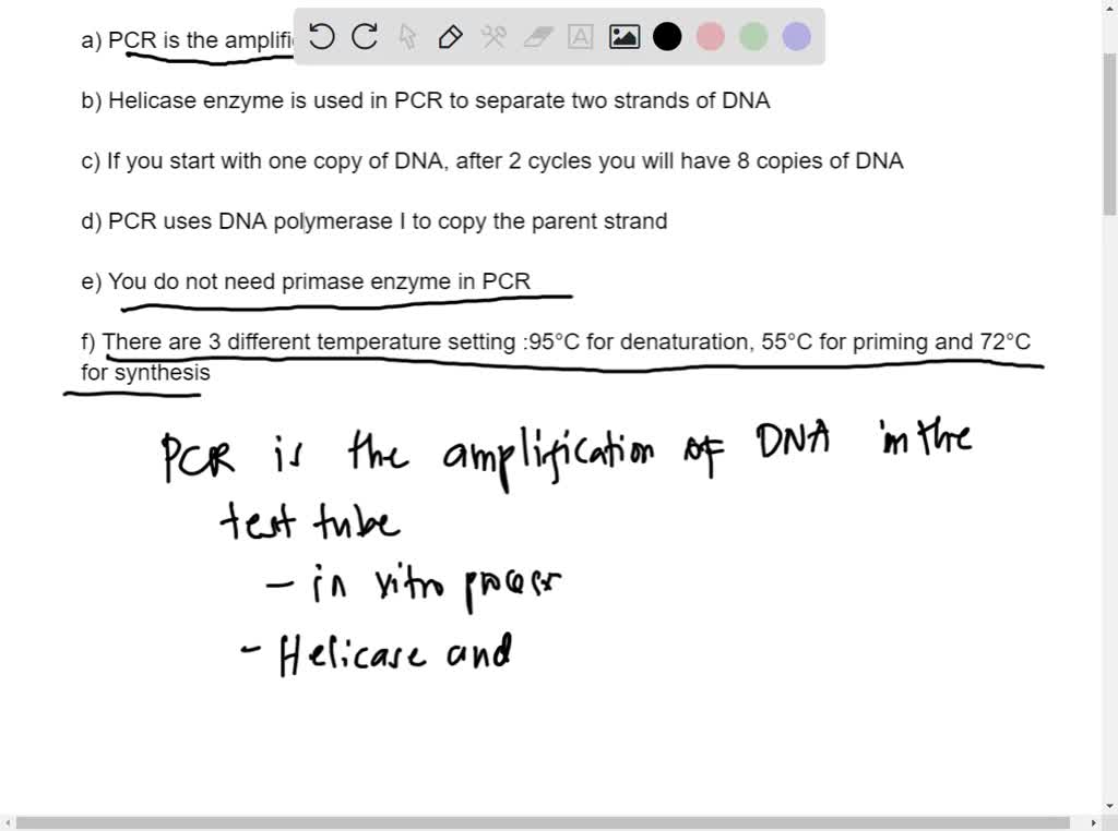 SOLVED: Which of the following is true about PCR? Choose ALL that apply ...