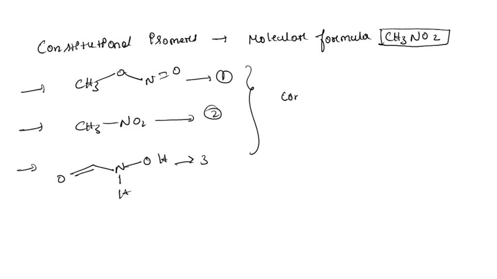 Write structural formulas for at least three constitutional isomers with the molecular formula ...