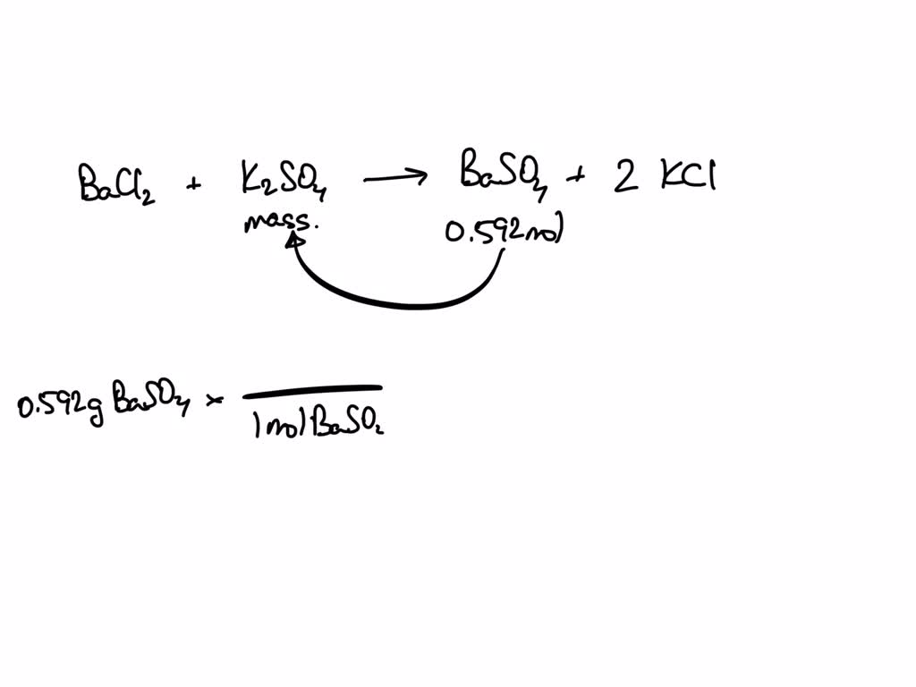SOLVED: According to the following reaction, how many grams of potassium sulfate are necessary ...