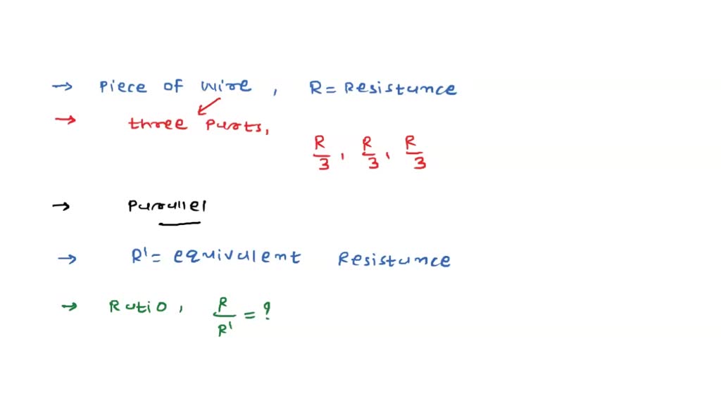 SOLVED:A piece of wire of resistance R is cut into five equal parts ...