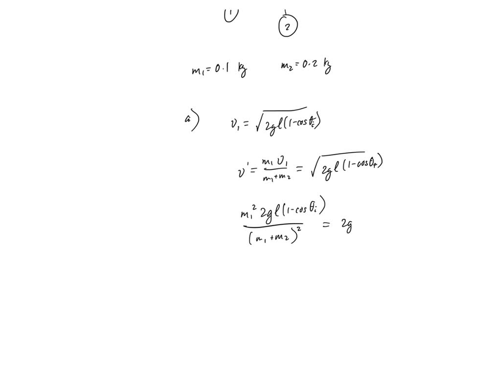 SOLVED: Two small spheres of masses m1 = 0.1 kg and m2 = 0.2 kg are suspended from the same ...
