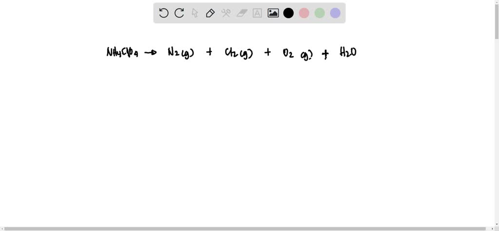 SOLVED: Ammonium, perchlorate (NH4ClO4) the solid rocket fuel used by ...