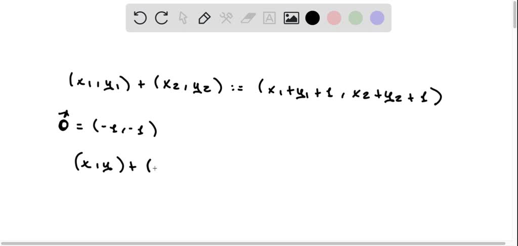 SOLVED: Suppose vector addition and scalar multiplication are defined for R2 as follows: (x1, X2 ...