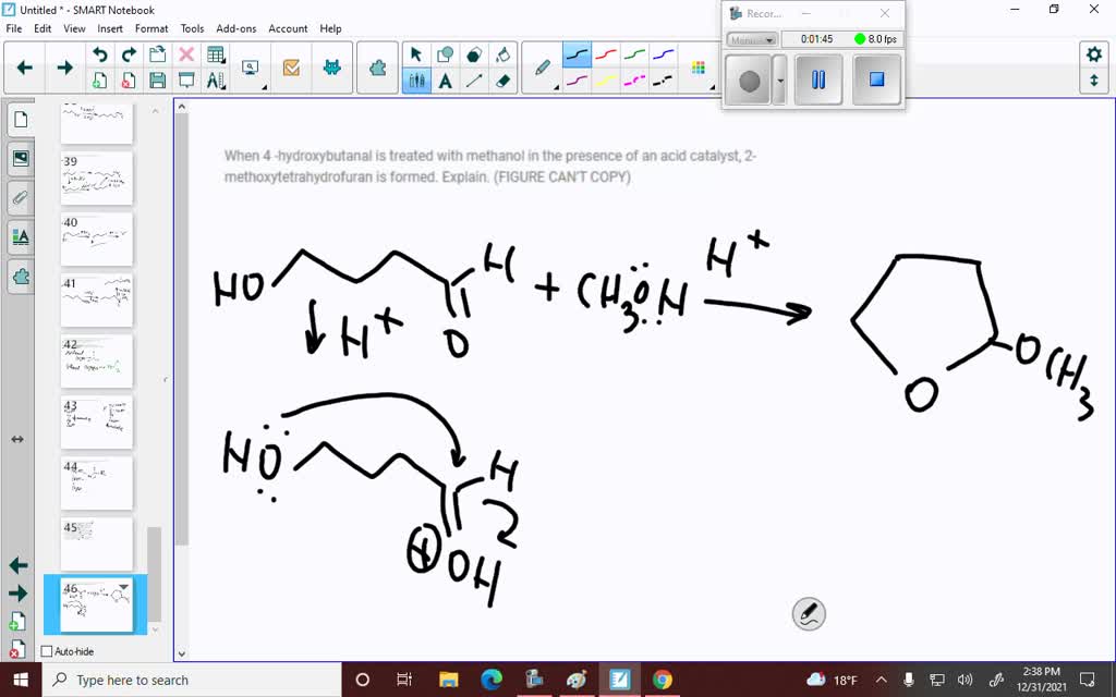 SOLVED: When 4 -hydroxybutanal is treated with methanol in the presence ...