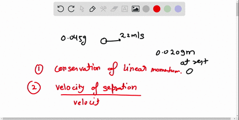 A 50 g marble moving at 2.0 m / s strikes a 20 g marble at rest. What ...
