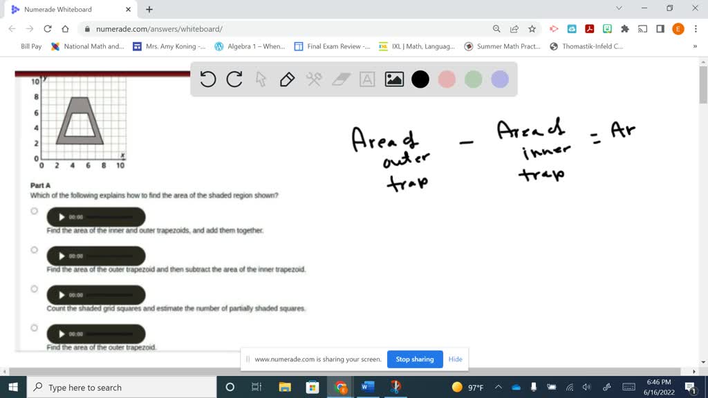 SOLVED: "A rectangular region is removed from another rectangular region to create the shaded ...