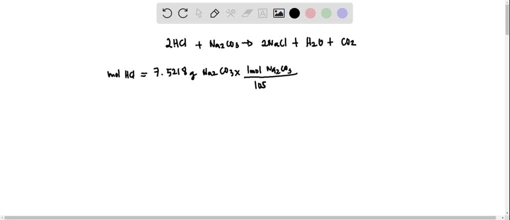 SOLVED: Calculate the molarity of an HCl solution if 44.15 mL of it reacts with 7.5218 grams of ...