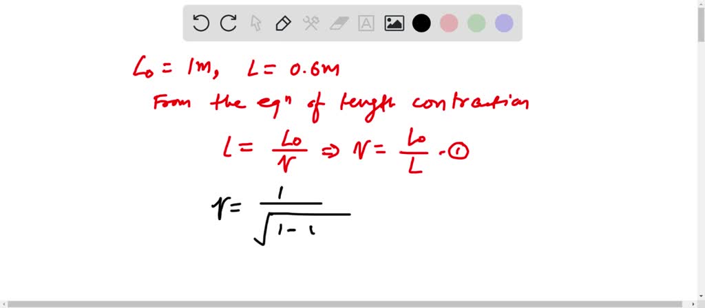 SOLVED: At what speed, relative to the frame of the observer making the ...