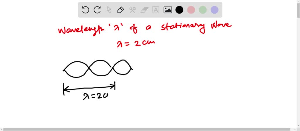 SOLVED: The wavelength of a stationary wave is 2 cm. The distance ...