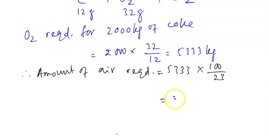 SOLVED: Calculate the amount of air by mass required for complete ...